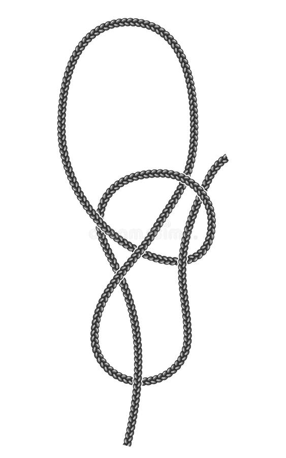 Bowline Knot Vector Illustration Stock Vector - Illustration of naval ...