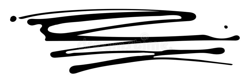 Underline, Hand Drawn. Paint Template for Text Composition Stock Vector ...