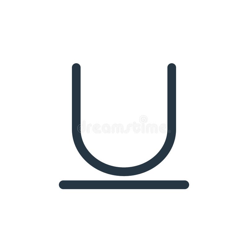 Underline Icon Vector from Text Editor Concept. Thin Line Illustration ...