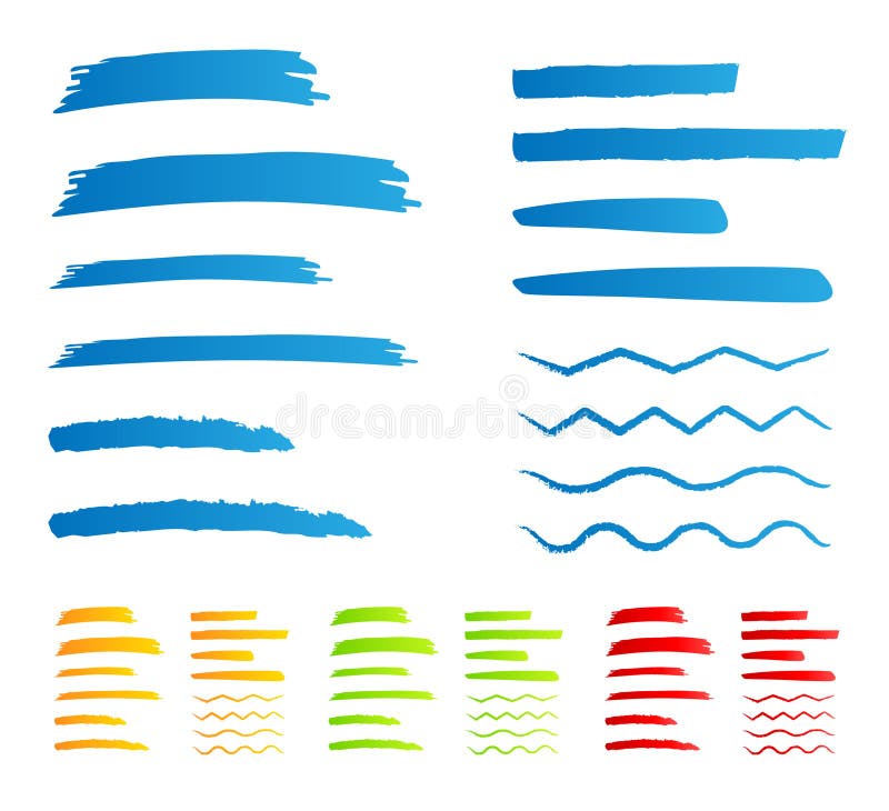 Underline markers stock vector. Illustration of crayon - 22472824