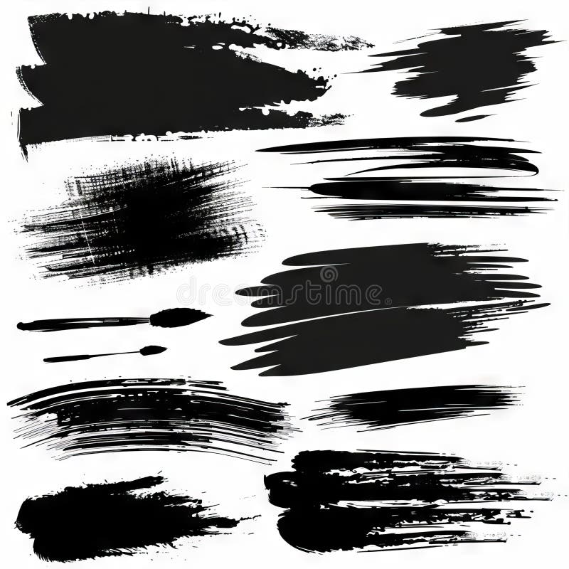 Underline Strokes Isolated on White Background, Hand Drawn Stock Photo ...