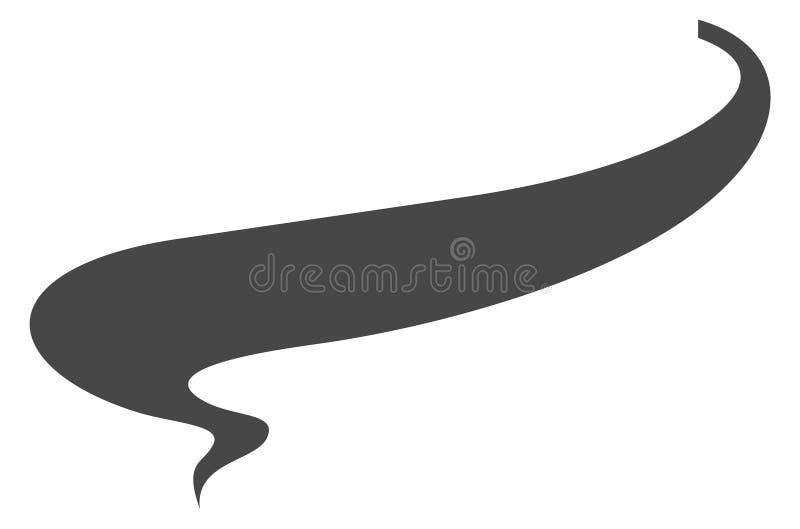 Underline Tail. Hand Drawn Black Ink Swoosh Stock Illustration ...