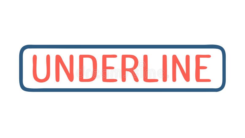 Underline Text Format Icon, Document Editing and Typography Tool ...