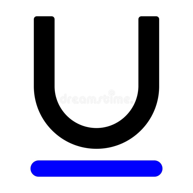 Underline text icon stock vector. Illustration of symbol - 250343177