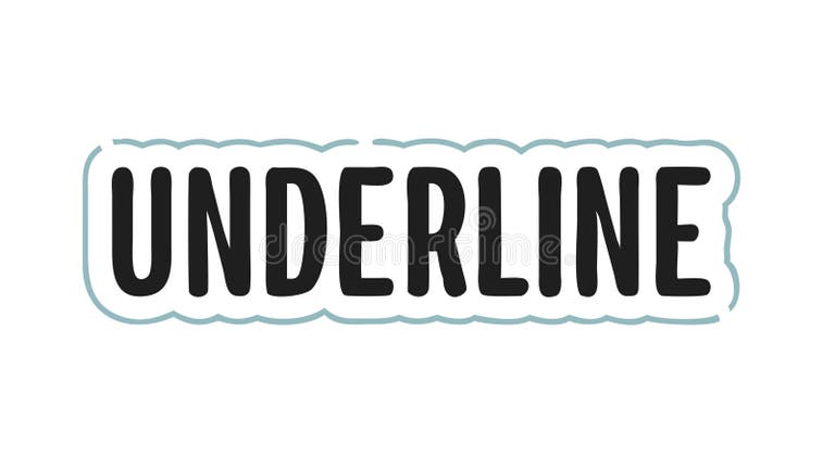 Underline Text Icon, Formatting and Emphasis Tool, Vector Design ...