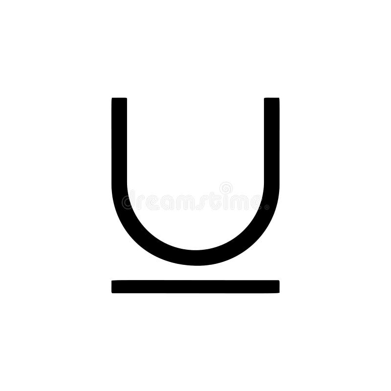Underline Text Icon stock vector. Illustration of line - 181806844