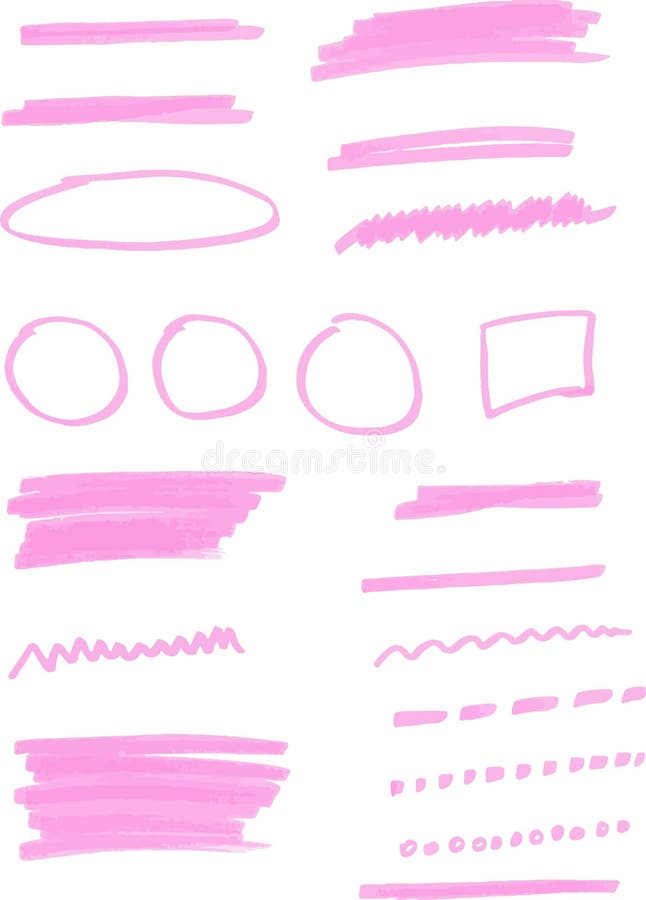 Set of Colorful Highlight Elements. Stock Vector - Illustration of ...