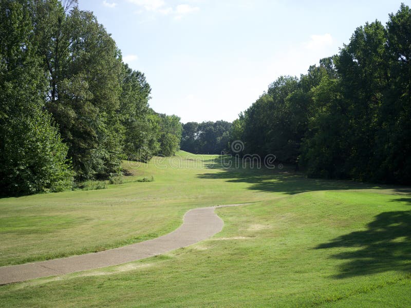 18-hole Golf Course Back Nine Stock Photo - Image of golfer, games ...