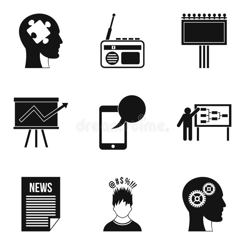 Underlying Reason Icons Set, Outline Style Stock Vector - Illustration ...