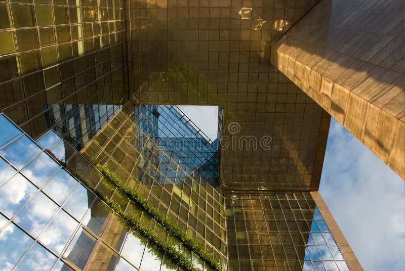 Underneath glass building stock image. Image of sight - 5983447