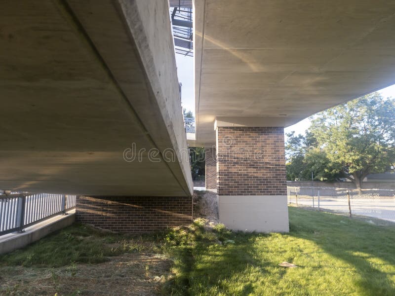 Underneath a Pedestrian Bridge Stock Photo - Image of walkway ...