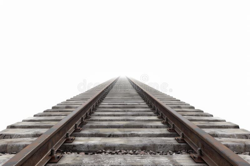 Underneath the Rails, Looking Up at the Train Tracks with a Glimpse of ...
