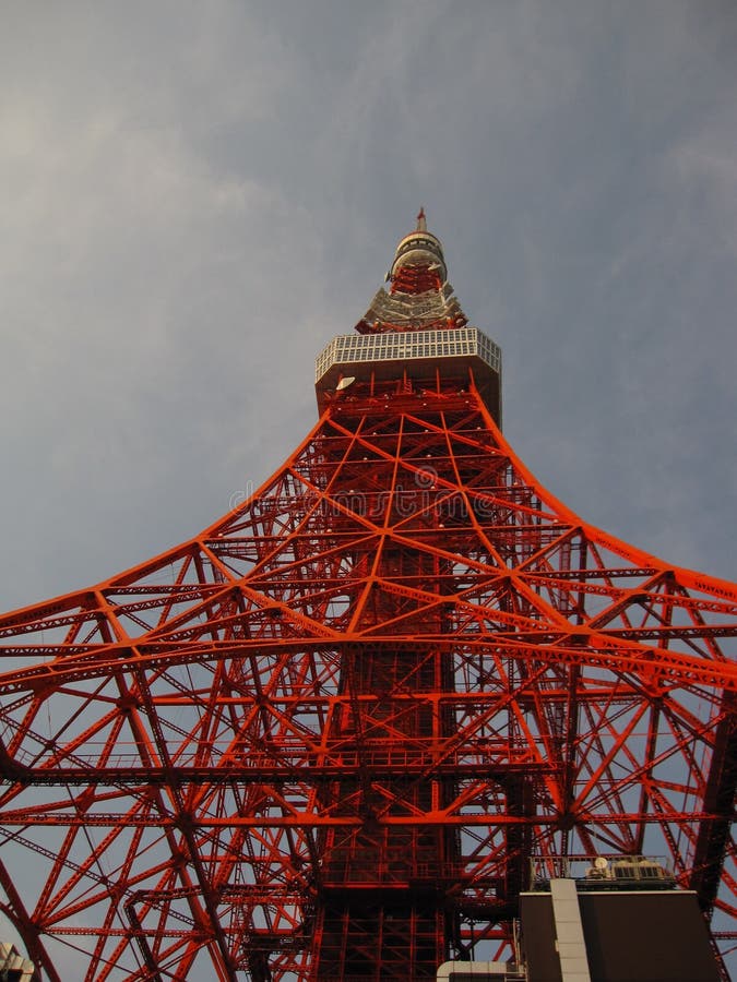 Tokyo Tower Above Ancient Traditional Japanese Style Buildings ...