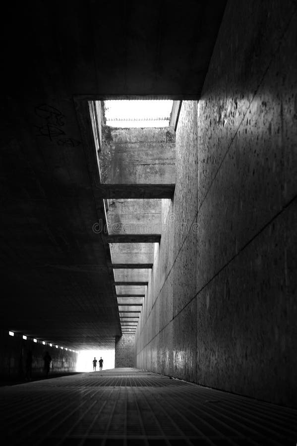 An Underpass Construction with Light and Shadows Stock Photo - Image of ...