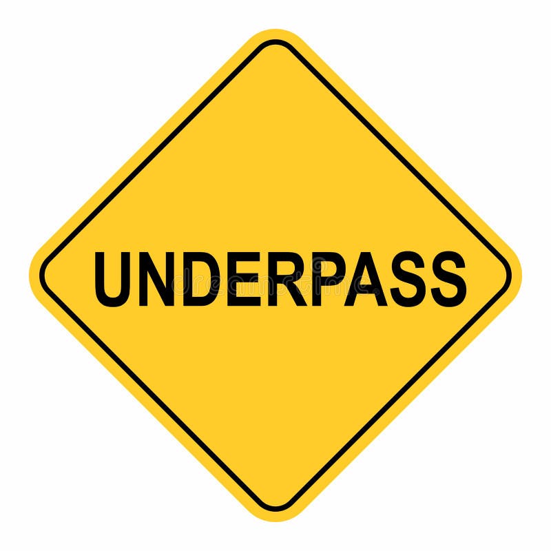 Underpass Road Sign Icon Digital Blue Stock Vector - Illustration of ...