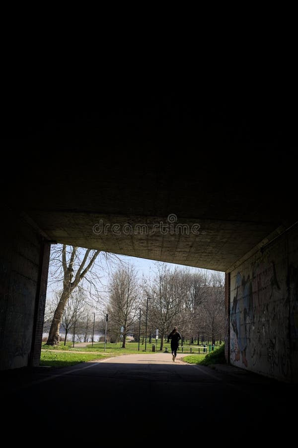 Underpass in the shade stock image. Image of gold, coast - 371467201