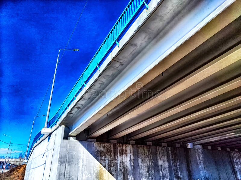 Underpass Structure Showing Concrete Beams and Support Columns ...