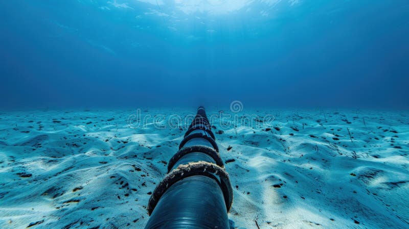 Undersea Internet Cables. Submarine Communications Cable Stock Photo ...