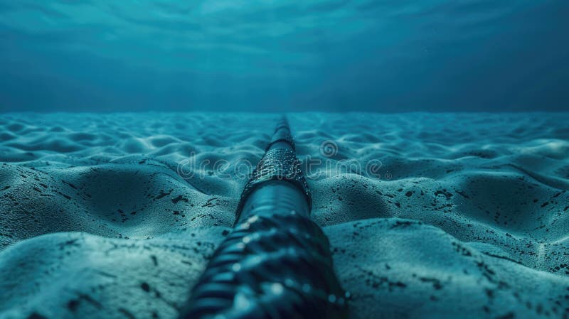 Undersea Internet Cables. Submarine Communications Cable Stock Image ...