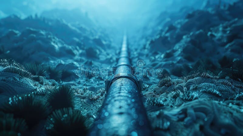 Undersea Internet Cables. Submarine Communications Cable Stock Photo ...