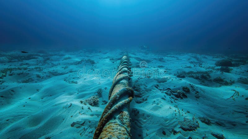 Undersea Internet Cables. Submarine Communications Cable Stock Photo ...