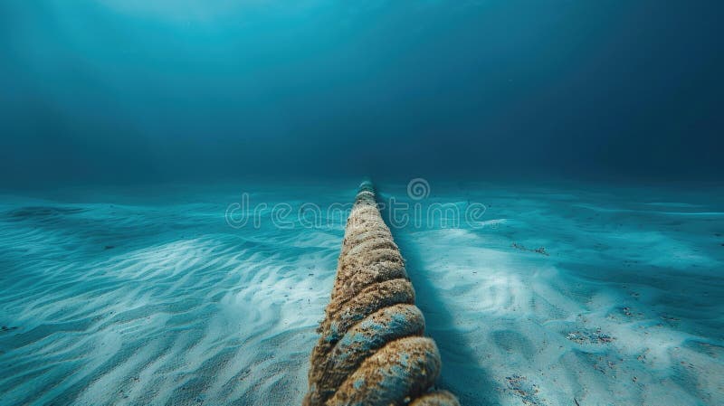 Undersea Internet Cables. Submarine Communications Cable Stock Image ...