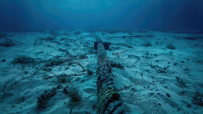 Undersea Internet Cables. Submarine Communications Cable Stock Image ...