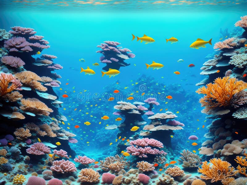 Undersea world. stock illustration. Illustration of network - 277417973