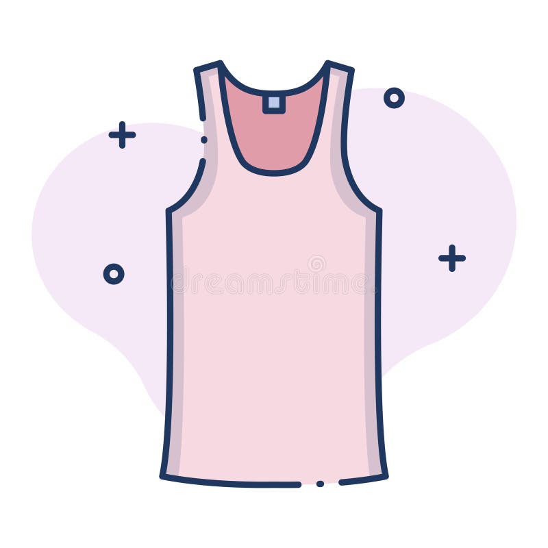 Undershirt LineColor Illustration Stock Vector - Illustration of vest ...