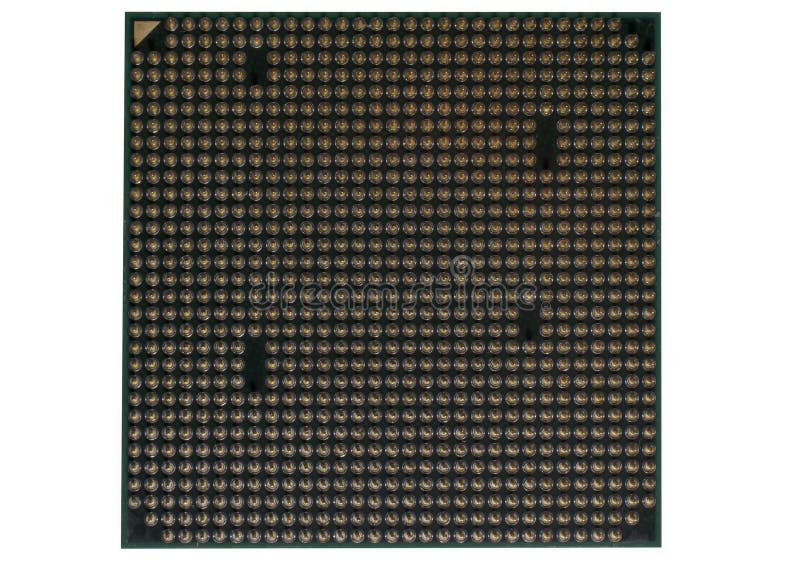 The Underside of a CPU stock photo. Image of central - 49953182