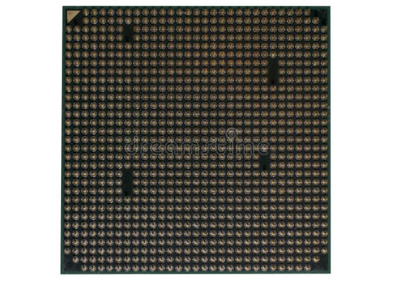 The Underside of a CPU stock photo. Image of central - 49953182