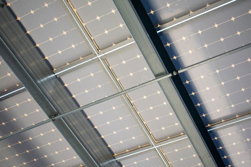 Underside Design of a Solar Panels Installed As Solar Canopy on Top of ...