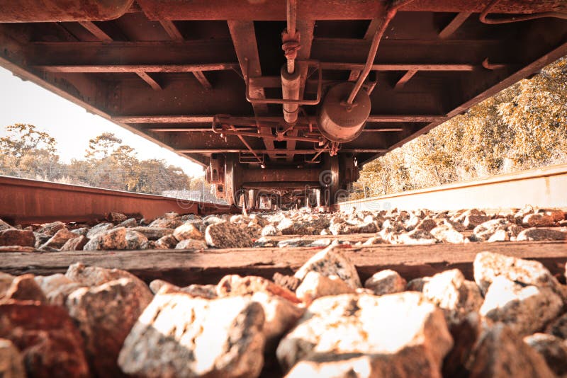 Underside of Train stock image. Image of underside, cargo - 179066621