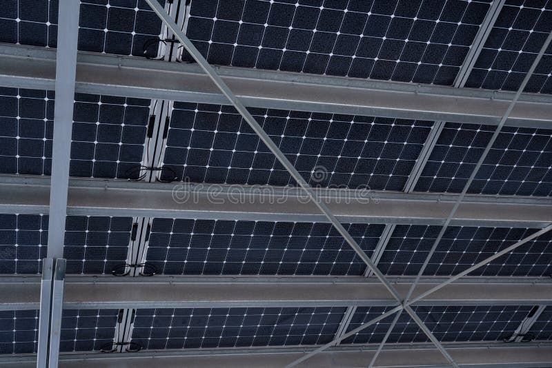 Underside View of a Solar Panel System Stock Image - Image of ...