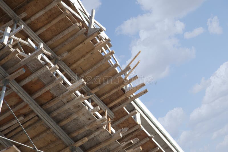 Underside of a Wooden Building Stock Photo - Image of post, side: 97312800