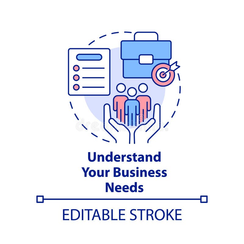Understand Business Needs Concept Icon Stock Vector - Illustration of ...