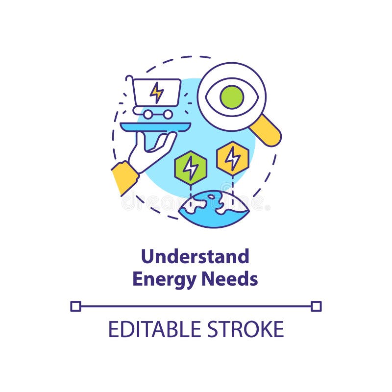 Understand Energy Needs Concept Icon Stock Vector - Illustration of ...