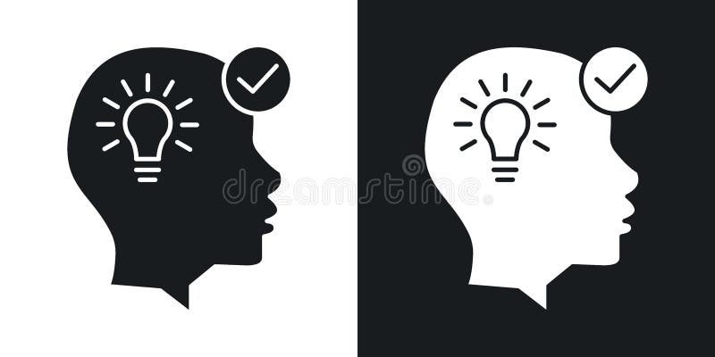 Comprehension Icon Set. Understand Wisdom and Rational Thinking Light ...