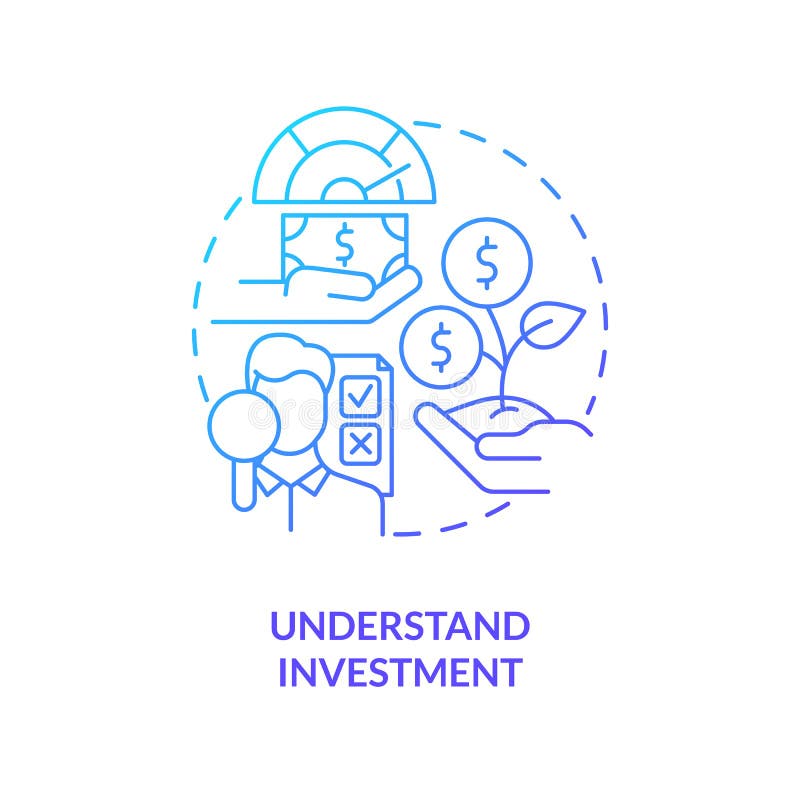 Understand Investment Blue Gradient Concept Icon Stock Vector ... Understand Investment Blue Gradient Concept Icon Stock Vector ...
