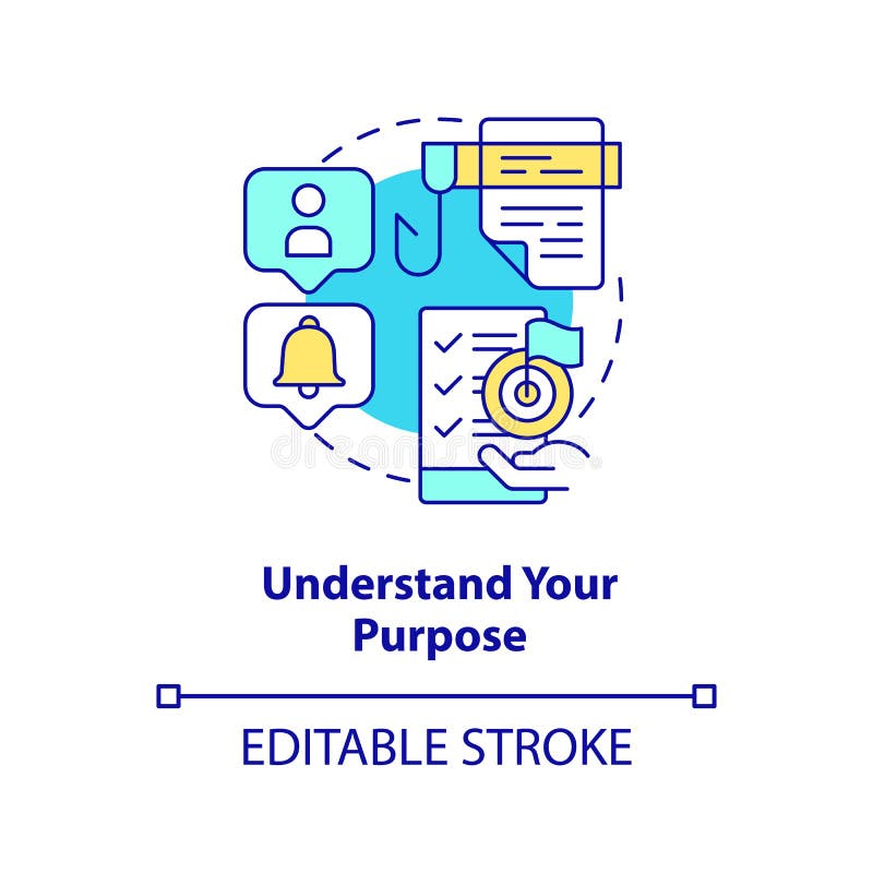 Understand Purpose Concept Icon Stock Vector - Illustration of ...