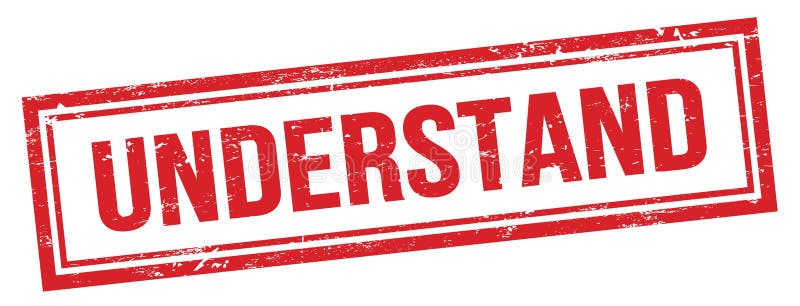 UNDERSTAND Text on Red Grungy Vintage Stamp Stock Illustration ...