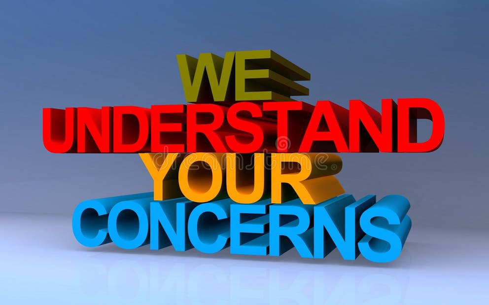 We Understand Your Concerns on Blue Stock Illustration - Illustration ...