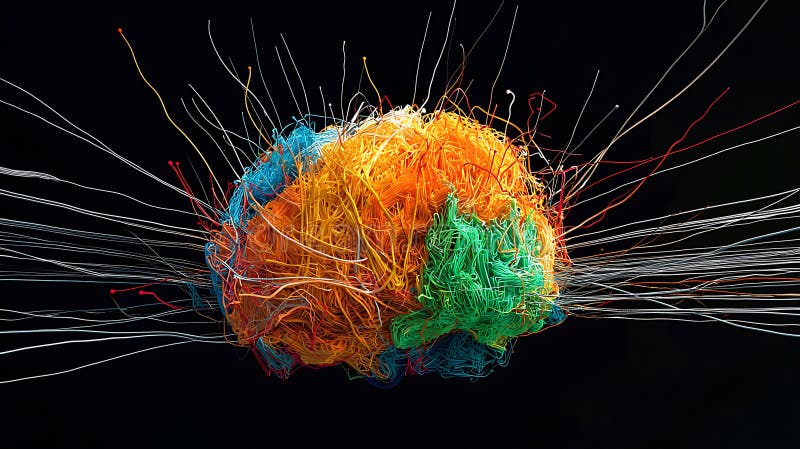 Understanding ADHD Brain Illustration Educational Context Digital Art ...