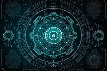 "Understanding AI Schematics on Holographic Screen (AI Generated) Stock ...