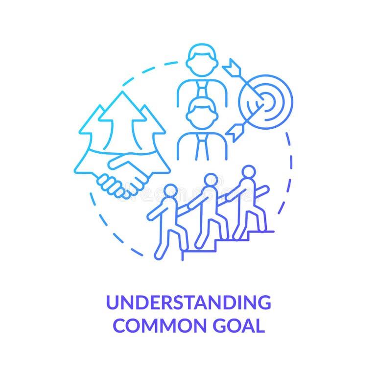 Understanding Common Goals Blue Gradient Concept Icon Stock Vector ...