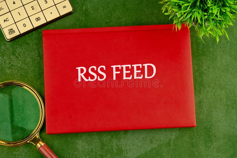 Understanding the Concept of RSS Feed through a Red Folder Placed on a ...