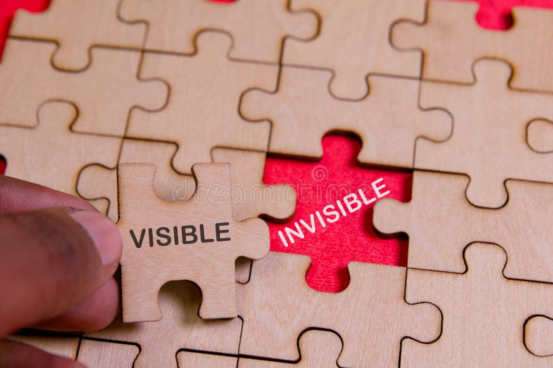 Understanding the Concepts of Visible and Invisible Pieces Stock Image ...