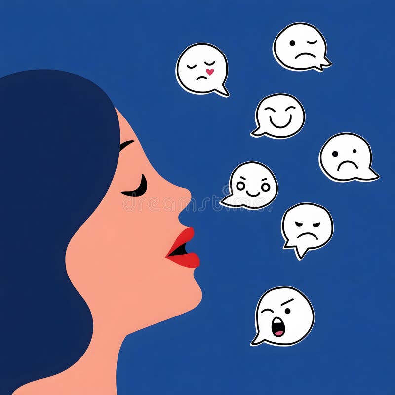 Understanding Emotions the Power of Visual Cues Stock Illustration ...