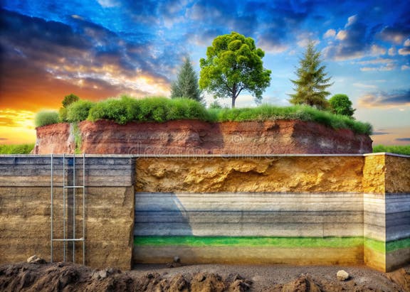 Understanding Gravity Retaining Wall Structures a CrossSectional View of Earth Layers and Soil ...