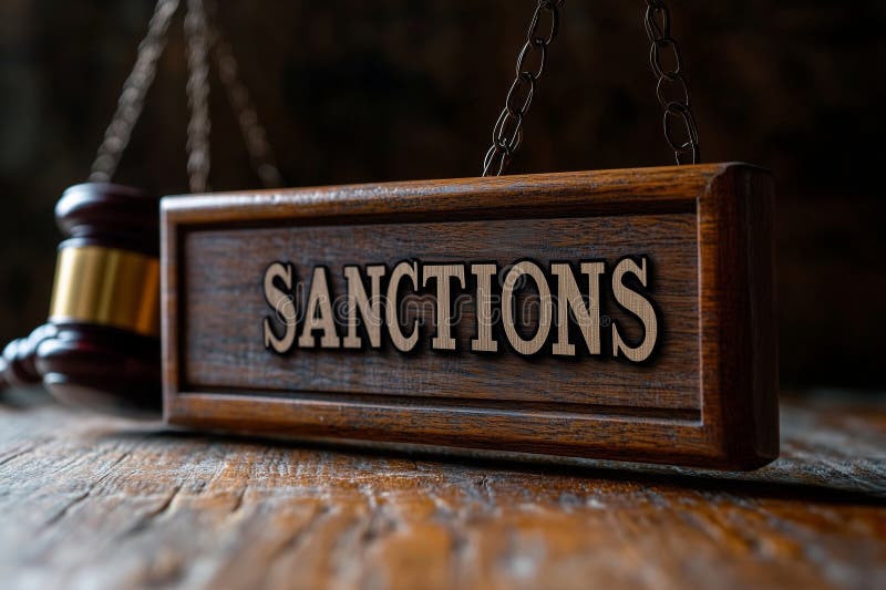 Understanding the Gravity of Sanctions in a Courtroom Setting Stock ...